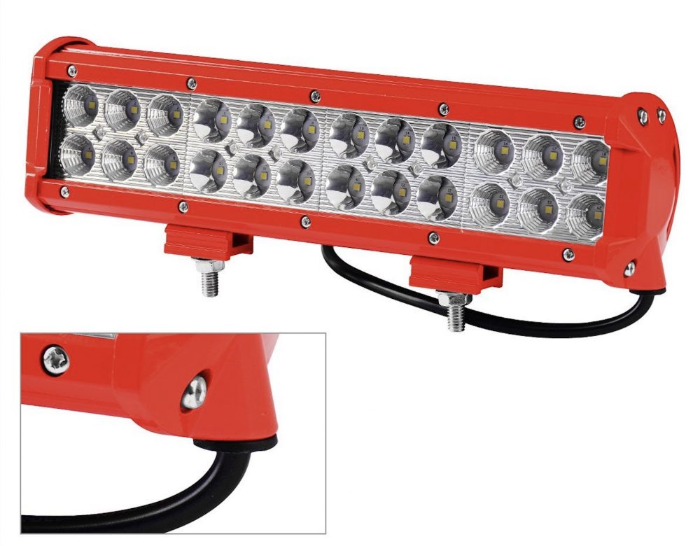 Barra De Leds Roja Cree 12 Pulgadas 72w Combo Flood/spot - Mr Led ...