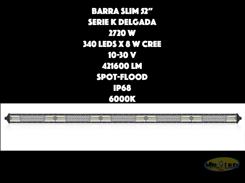 Barra Led Slim Delgada 52 Pulgadas 2720w Serie K - Mr Led Tienda Online ...
