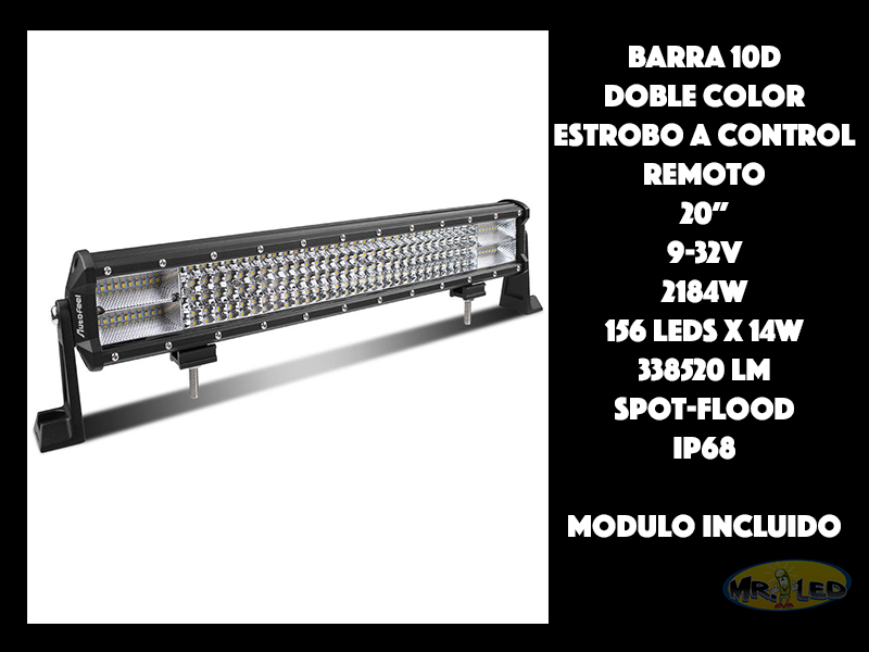 Barra led 10D dual 20" 2184w - Mr Led Tienda Online - Mr Led